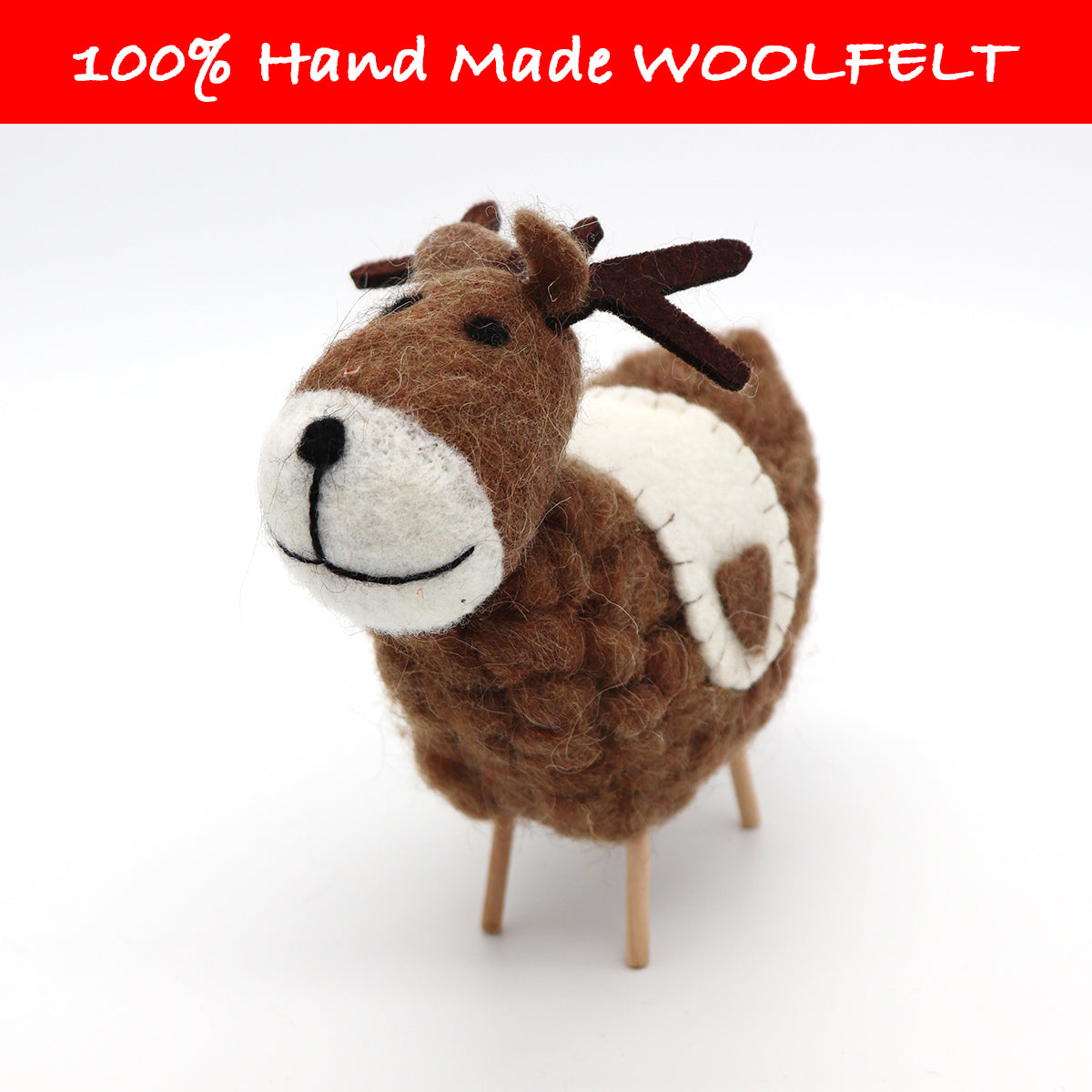 Buy Wool Felt Brown Deer Online | Lillianna Gifts